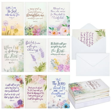 60 Christian Note Cards with Envelopes, Bulk Religious Blank Bible ...
