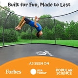 JUMPZYLLA 14FT Trampoline with Enclosure Net & Ladder - Easy ...