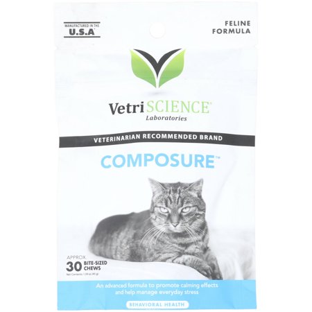 Vetriscience Composure Feline Chews Treat VETU-COMPOSURE-FEL-CALMING ...