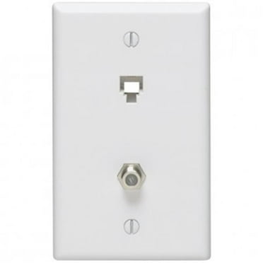Leviton Midsize Video Wall Jack F Connector Light Almond - Walmart.com
