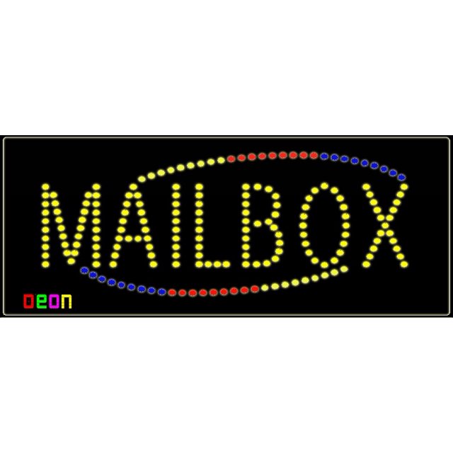 12"x24" Neon By Deon Mailbox LED Sign w/Flashing Controller - Walmart.com
