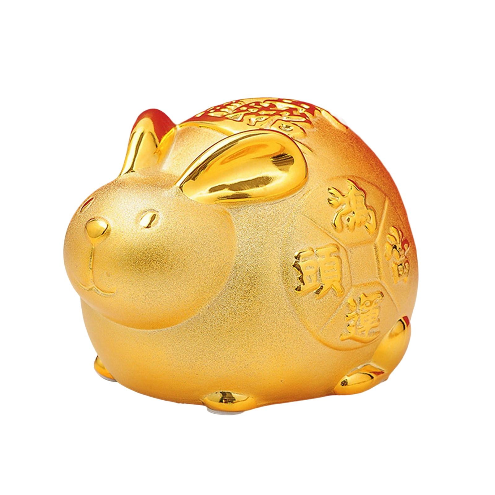 Click here for Tnarru Lucky Rabbit Piggy Bank Animal Figurine Sta... prices