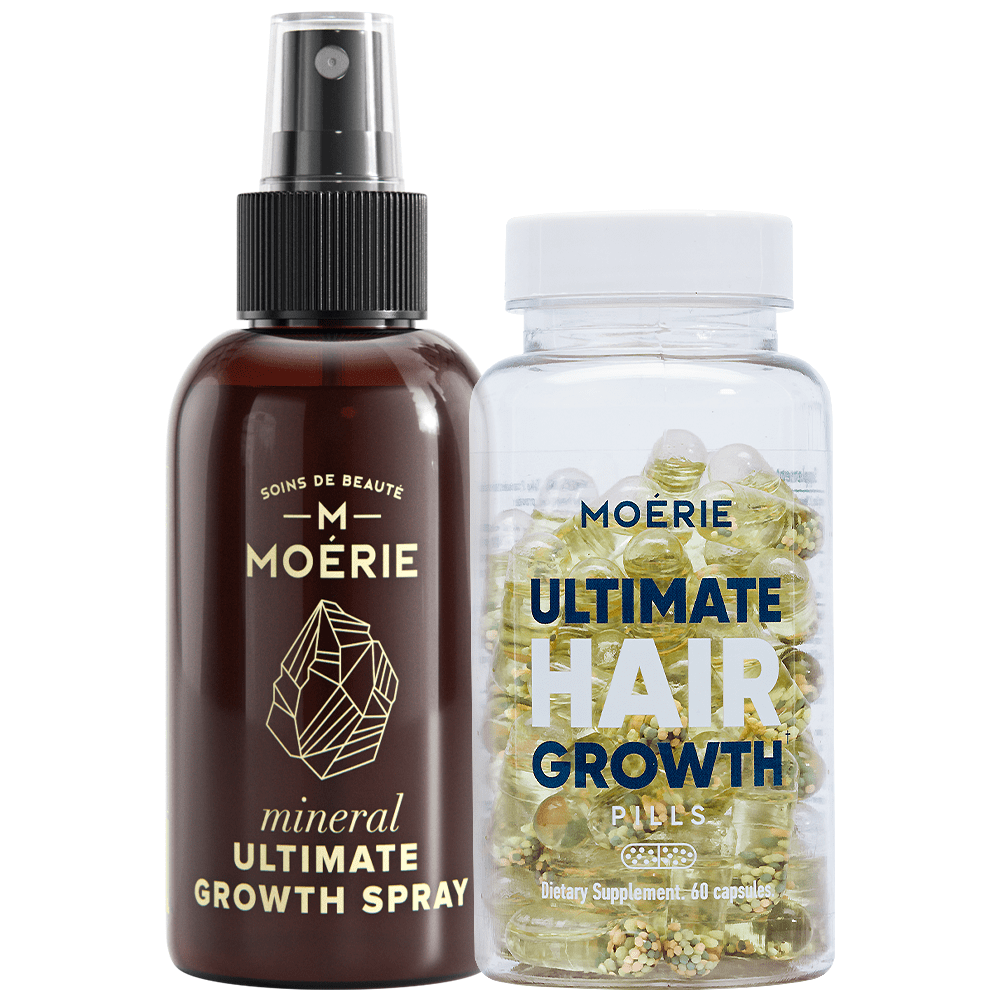 MOERIE Ultimate Hair Growth Kit with Spray - Supplement & Serum for ...