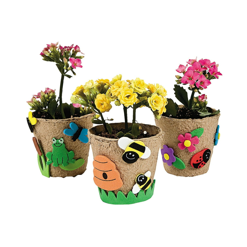 Garden Pot Craft Kit - Craft Kits - 12 Pieces - Walmart.com - Walmart.com