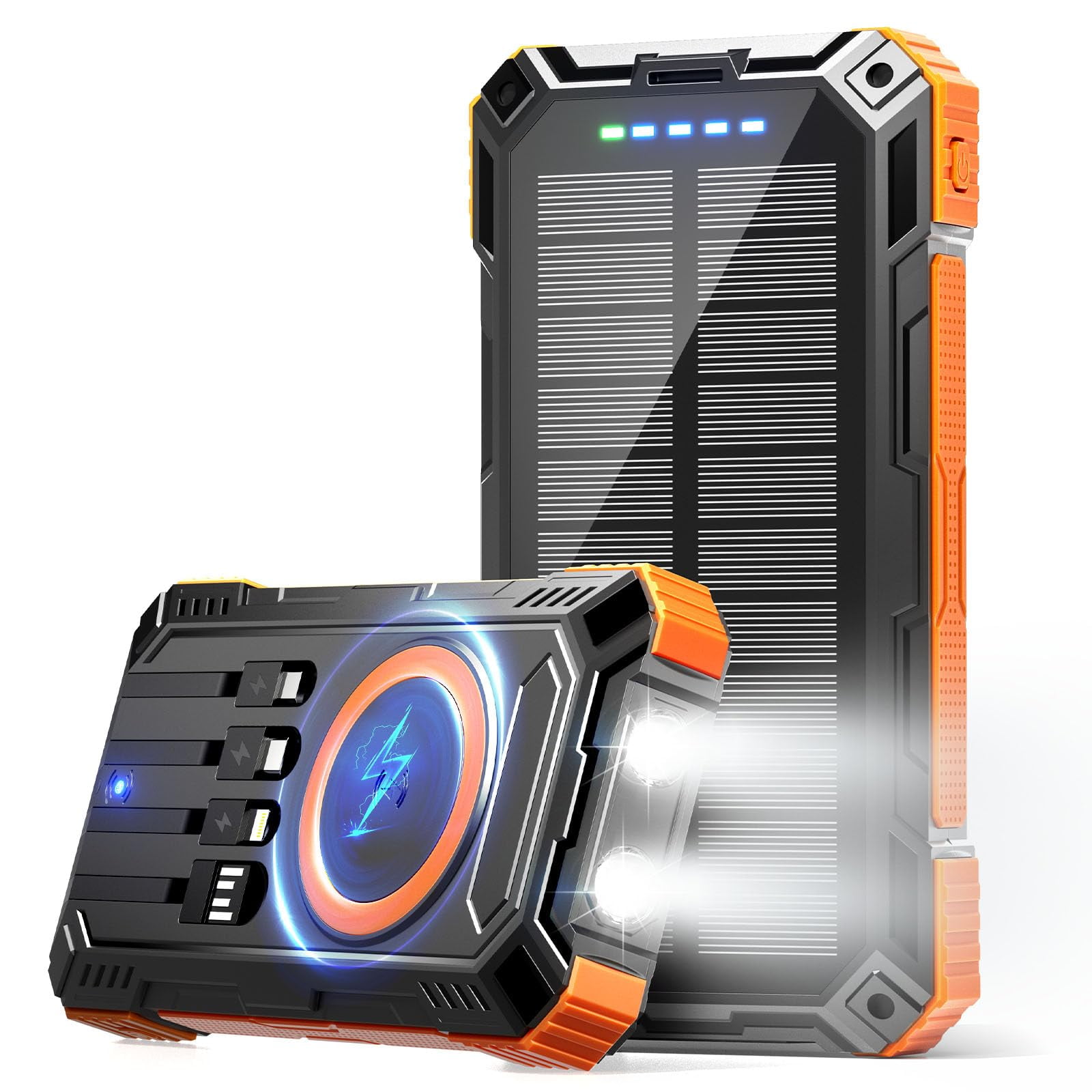 Cargador portátil solar Power Bank 49800 mAh con conexión inalámbrica ...