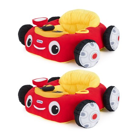 Little Tikes Cozy Coupe Plush Baby Toddler Lounger Floor Seat, Red Car ...