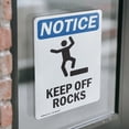 (2 Pack) Keep Off Rocks Sign With Symbol OSHA Notice Sign 5 Inch X 3.5 ...
