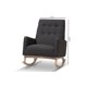 Baxton Studio Marlena Fabric Rocking Chair, Dark Grey - Walmart.com