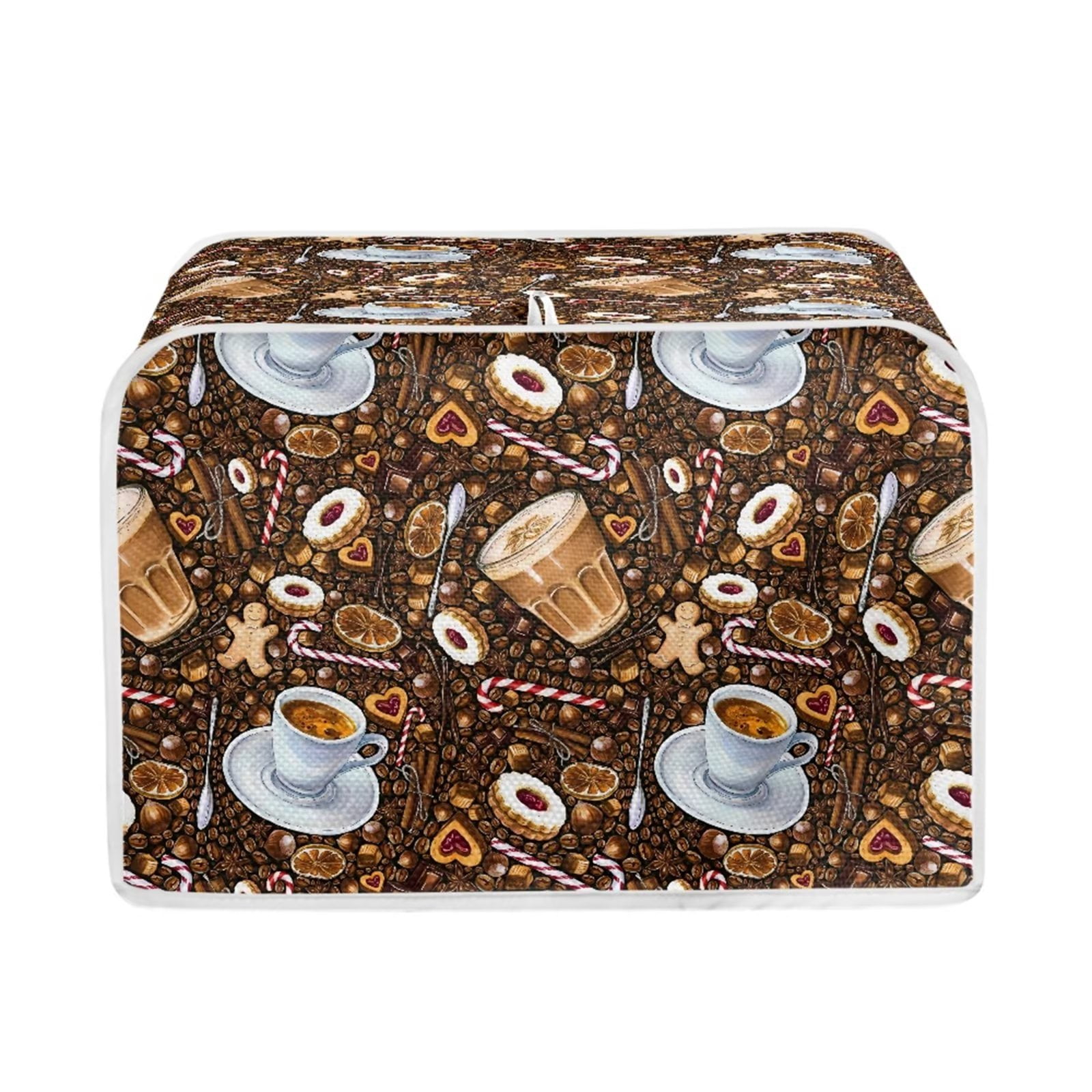 FKELYI Coffee Pattern Toaster Covers Wear-Resistant Toaster Covers 2 ...