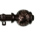 Frond 1" Curtain Rod 28-48 inch - Bronze - Walmart.com