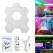 RGB LED Hexagon Light Panels, 8 Pack with APP, Remote, Music Sync for ...
