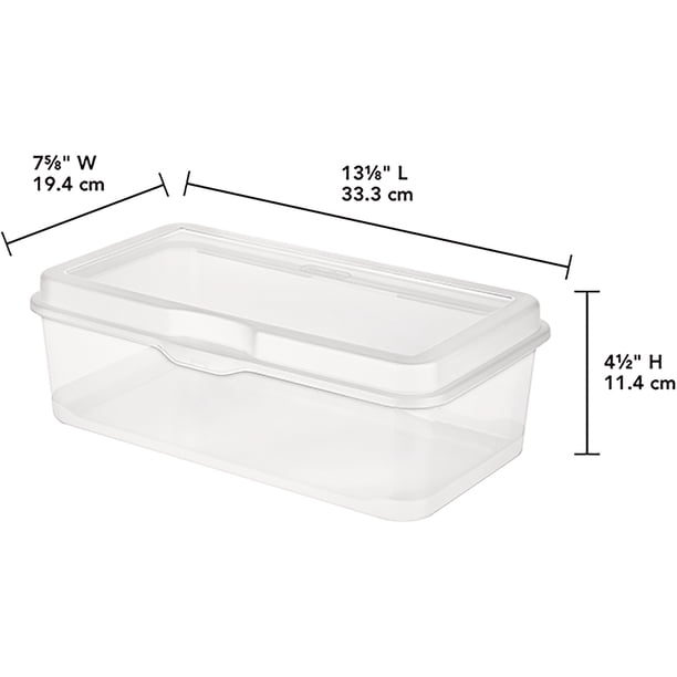 Sterilite Large Fliptop Storage Box-13.125"X7.625"X4.5" Clear - Walmart.ca