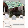 Abstract Leaf Sun Shade Sail 8' x 10', Crystals Gold Veins Luxury ...