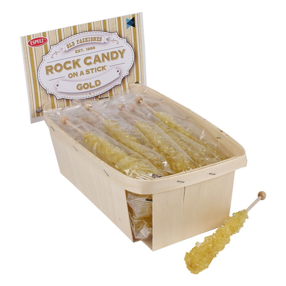 Extra Large Rock Candy Sticks: 18 Gold Crystal Rock Candy Sticks ...