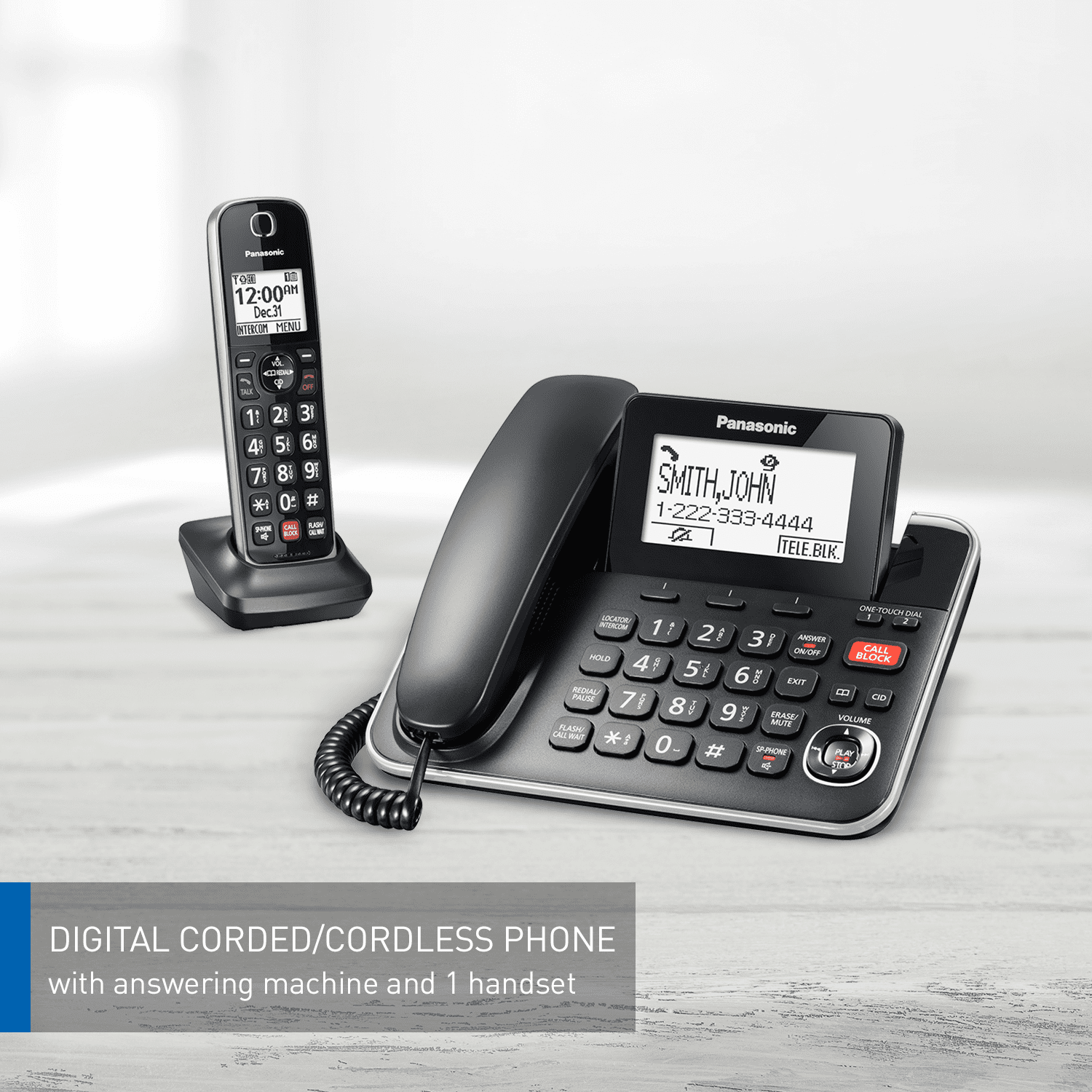 Click here for Panasonic Kxtgf870b 2-In-1 Corded/Cordless Phone... prices