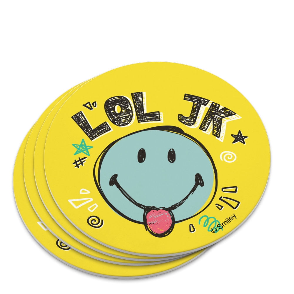 LOL JK Smiley Face Tongue Just Kidding Laugh Out Loud Officially ...