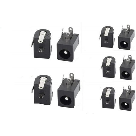 HUACA 110PCS 2.1mm x 5.5mm Barrel-Type PCB Mount DC Power Jacks Sockets ...