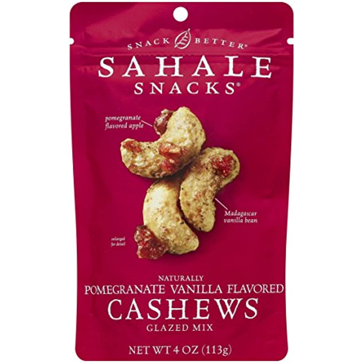 Sahale Snacks Pomegranate Vanilla Flavoured Cashews, 4 Ounce (Pack Of ...