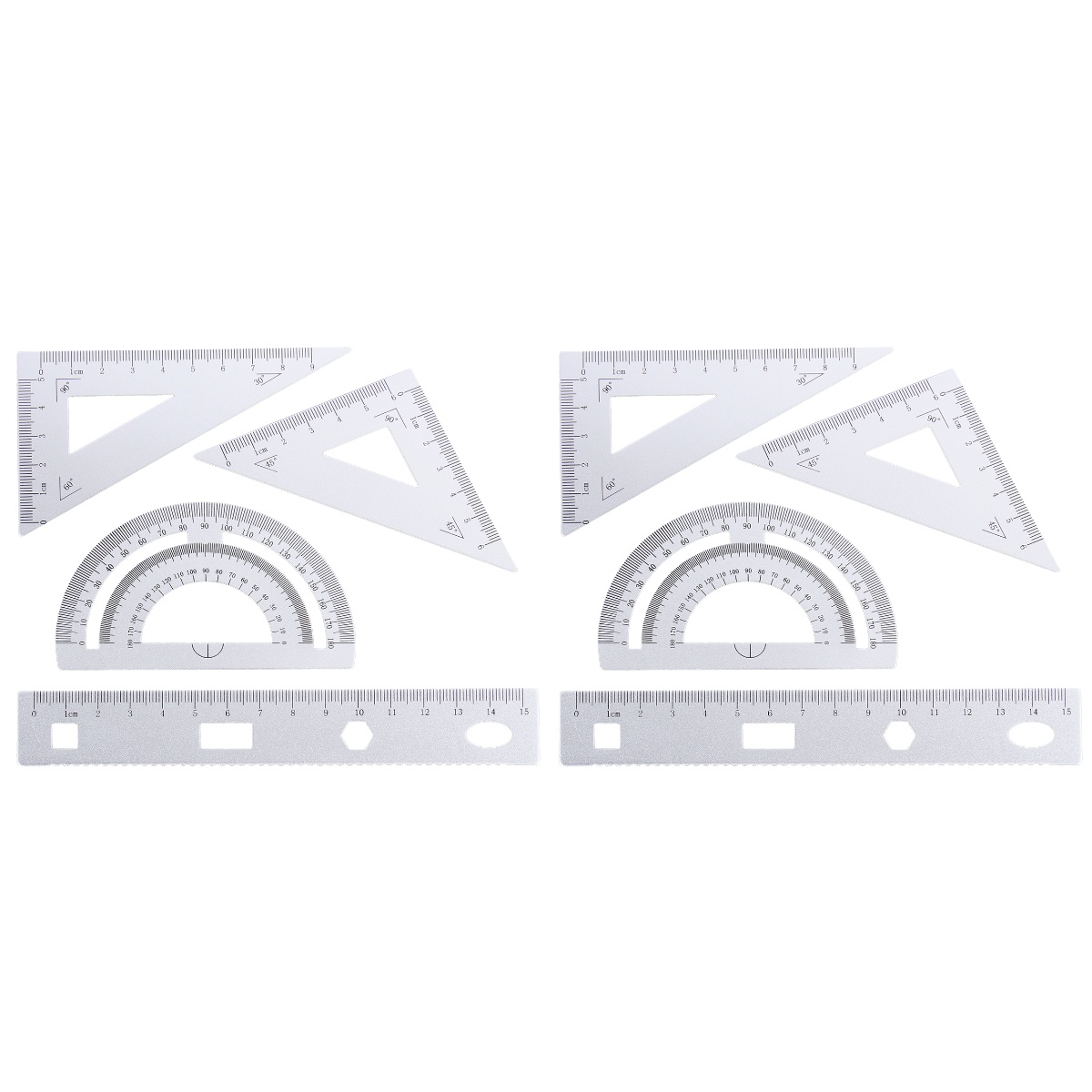 Frcolor Ruler Geometry Math Set Measuring Circle Tool Ruler ...