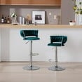 23-32 Inch Velvet Swivel Bar Stools with Back, Upholstered Adjustable ...