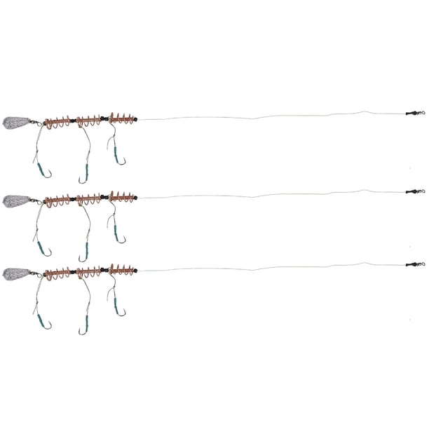 3 Pcs Spring Holder String Hook with 30g Lead Sinker for Carp Fishing ...