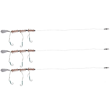 3 Pcs Spring Holder String Hook with 30g Lead Sinker for Carp Fishing ...