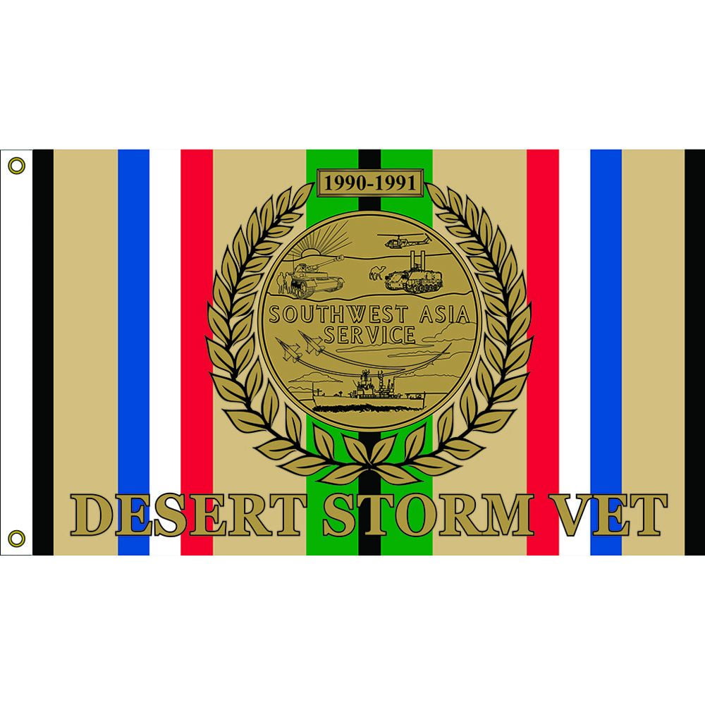 Desert Storm Southwest Asia Service 1990-1991 Flag with Grommets 3ft x ...