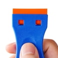 Plastic Razor Blade Scraper Set, 2 Blue Scraper Tools with 120 Plastic ...