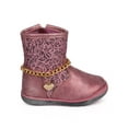 New Girl DG64 Top Rose Jacquard Round Toe Charm Chain Motorcycle Boot 4 ...
