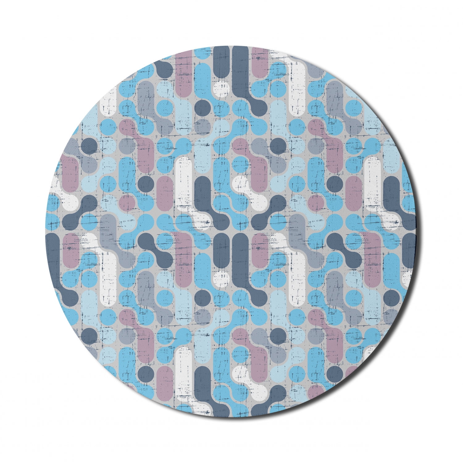 Abstract Mouse Pad for Computers, Grunge Retro Pattern with Circles ...