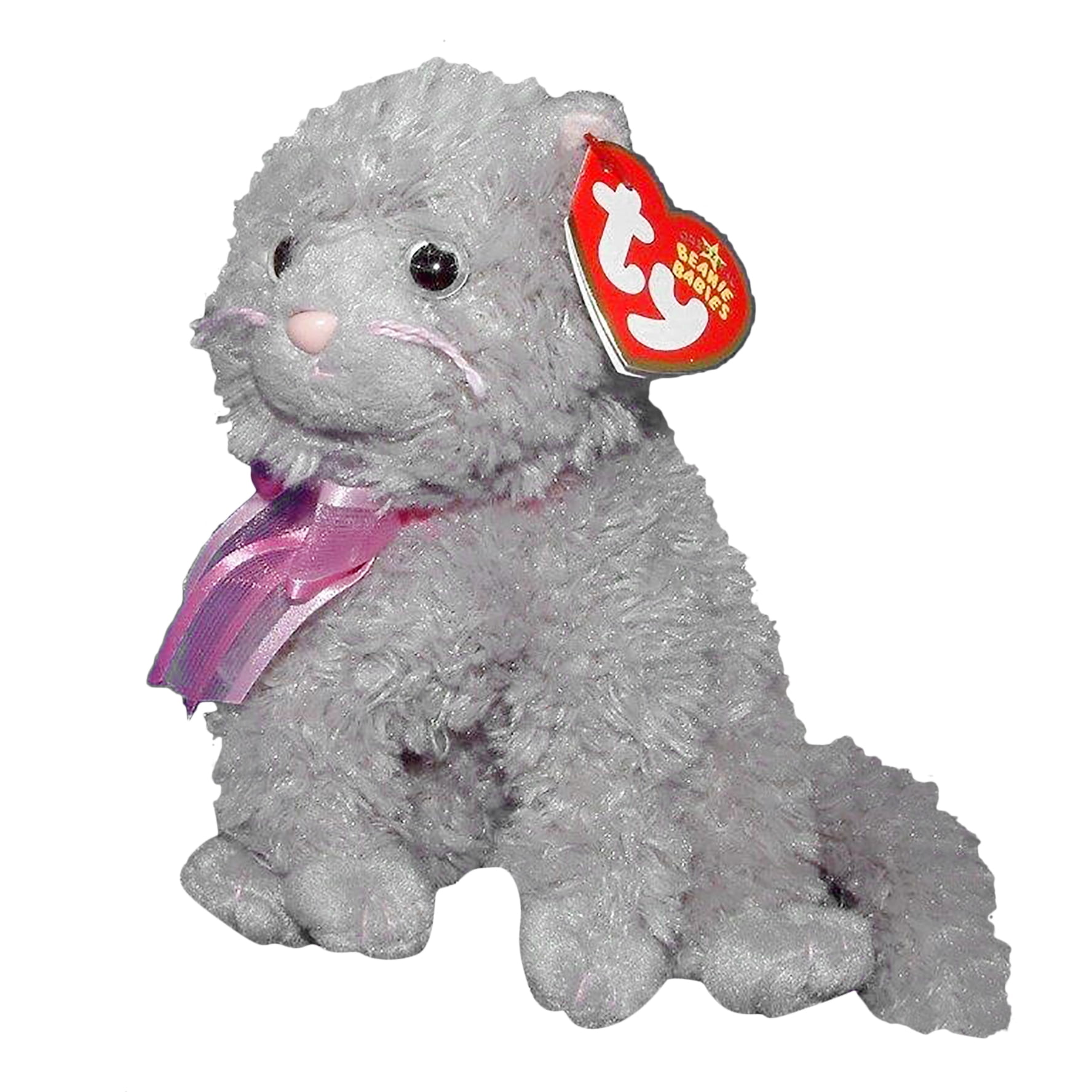 Ty Beanie Baby: Fluff the Cat | Stuffed Animal | MWMT's - Walmart.com