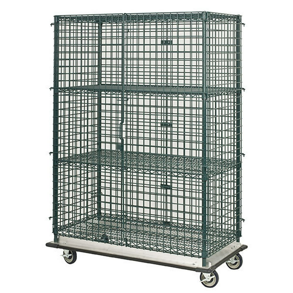 24" Deep x 48" Wide x 69" High Mobile Freezer Dolly Base Security Cage ...