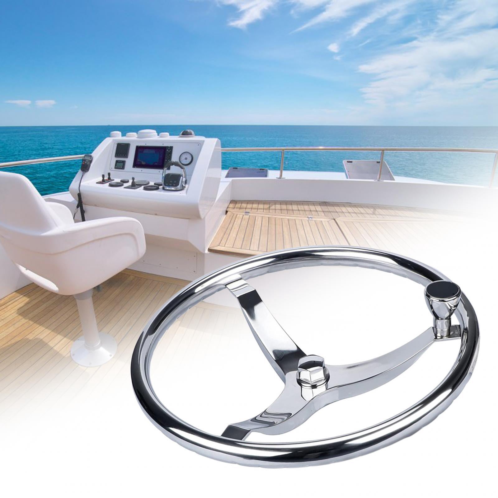 Volante de barco de acero inoxidable Sharpla 3 radios de grado marino ...