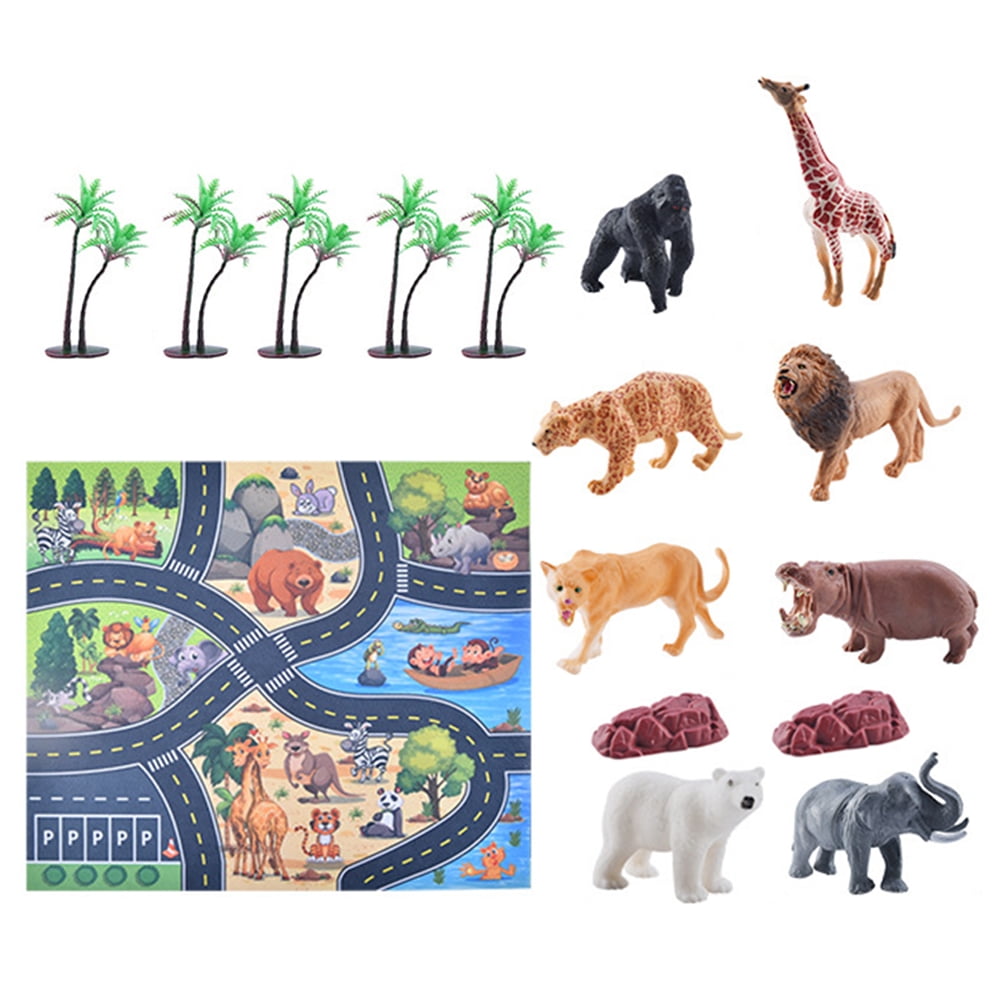 Mymisisa 12pcs Simulation Scene Model Marine Animals Playmat Dinosaurs ...