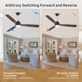 60 inch Wood Farmhouse Ceiling Fan with Light and Remote, Indoor ...