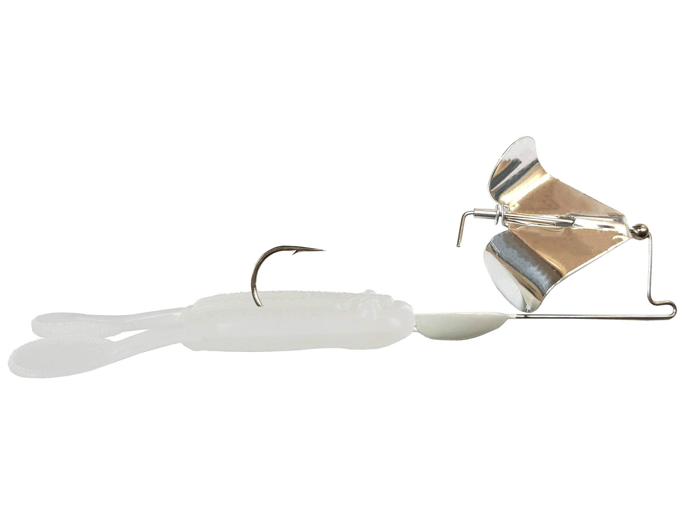 Big Bite Baits Tour Toad Buzzbait (Silver Blade/White Toad, 1/4 ounce ...