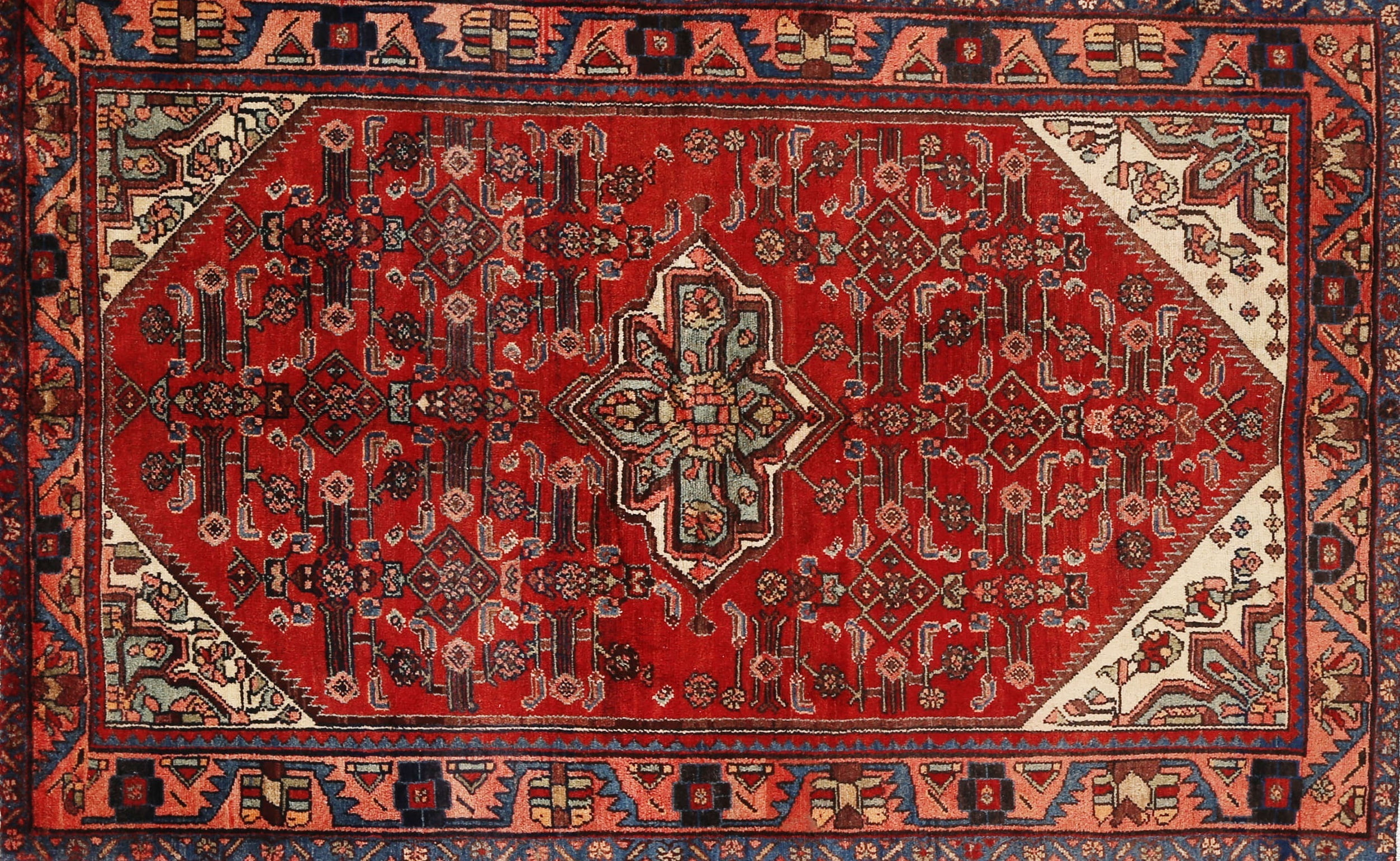 Ahgly Company Indoor Rectangle Traditional Sienna Brown Persian Area ...