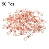 Uxcell 50 Pieces Metal Wire Hollow Out Clips 32mm Mini Binder Paper ...