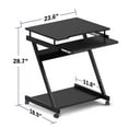 Soges Z-Type Mobile Laptop Desk, Small Workstation with Keyboard Tray ...
