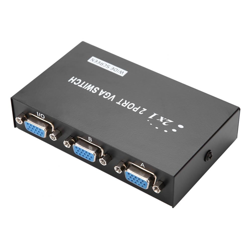 WALFRONT 2 in 1 out VGA Switcher Splitter Data Synchronization VGA ...