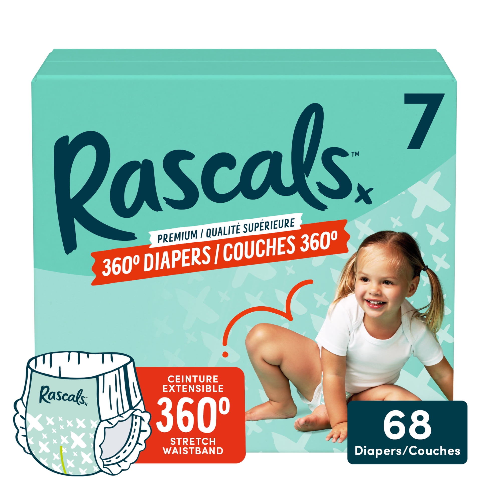 Click here for Rascals Premium 360 Diapers  Size 7  68 Count prices