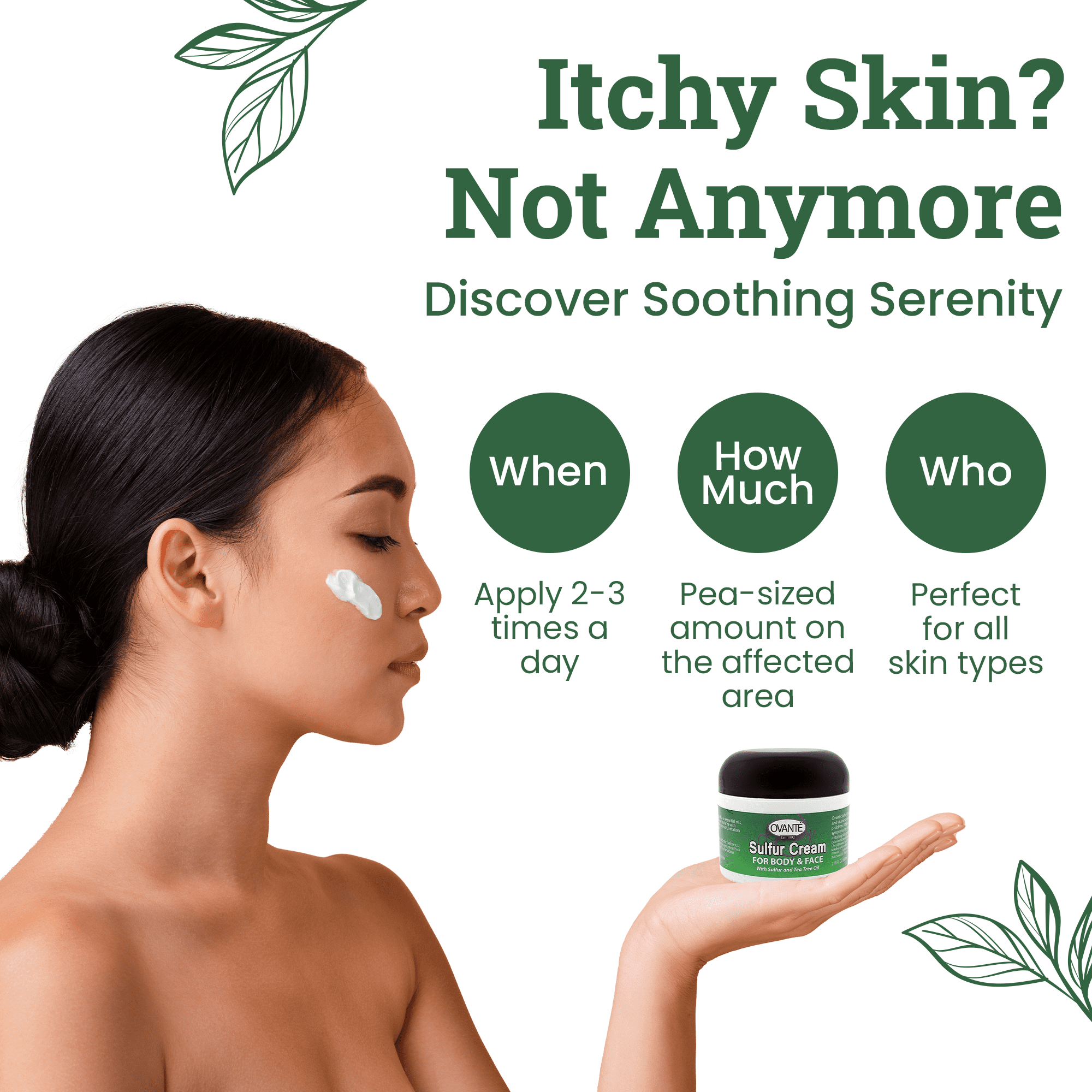 Sulfur Cream for Itchy Skin, Jock Itch, Athlete's Foot, Rashes - 8oz in ...