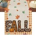 Autumn FALL Funny Word Table Runner 13x72in Non-Slip Cotton Linen Table ...