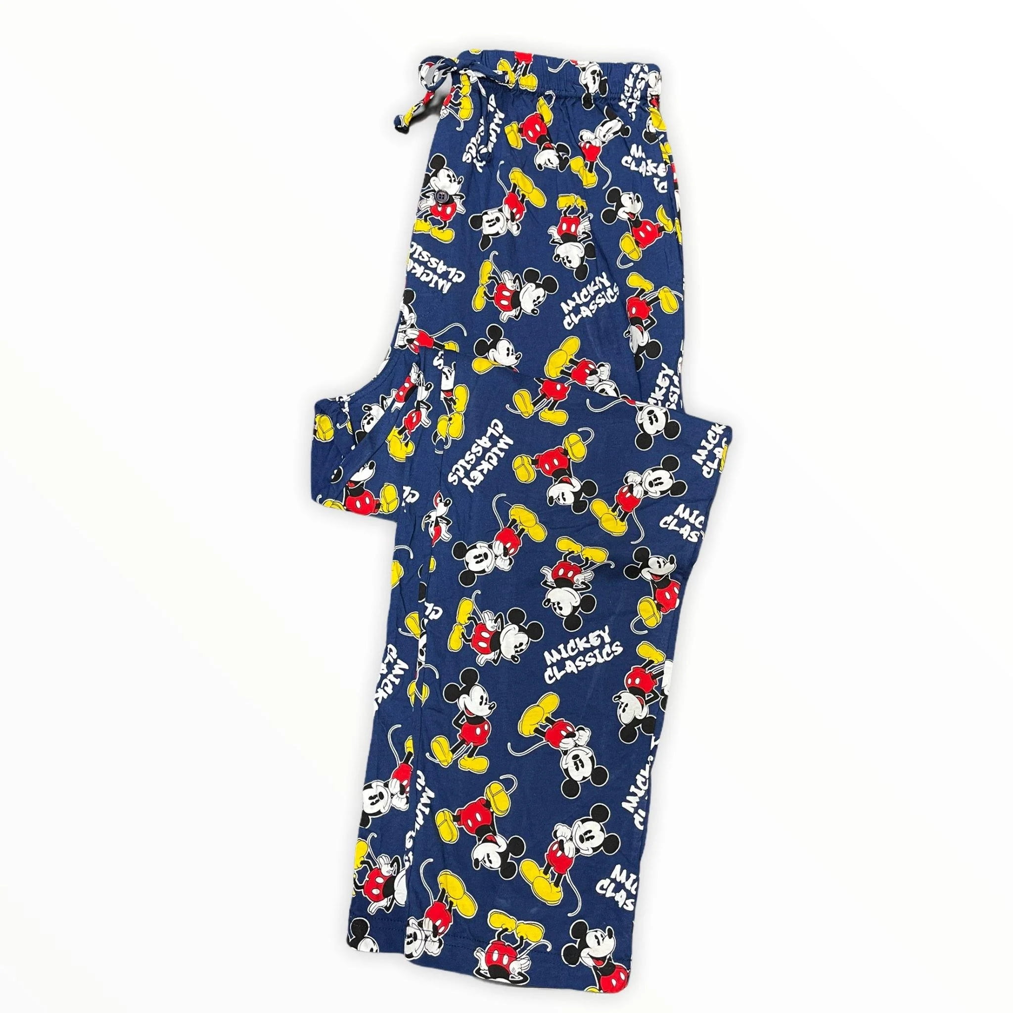 Disney Men's Classic Mickey Pajama Pants Navy - Walmart.com