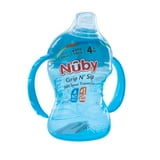 Nuby No-Spill Grip N' Sip Blue Soft Spout Sippy Cup, 8 fl oz - Walmart.com