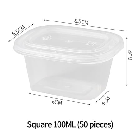 Disposable Sauce Box Seasoning Round Transparent Conjoined Plastic Box ...