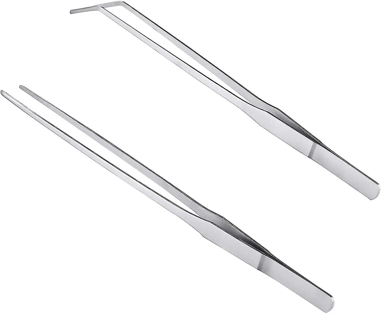 Stainless Steel Tweezers ,tong 27cm Straight ,curved With Precision ...
