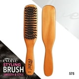 Evolve Boar Bristle Styling Hair Brush, Brown Wood, 1 Count - Walmart.com