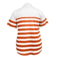 AKOEE Summer Tops for Women Striped Short Sleeve 1/4 Zip Pullover ...