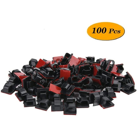 NETSENG 100 Pack Self Adhesive Cable Management Clips for TV, PC ...